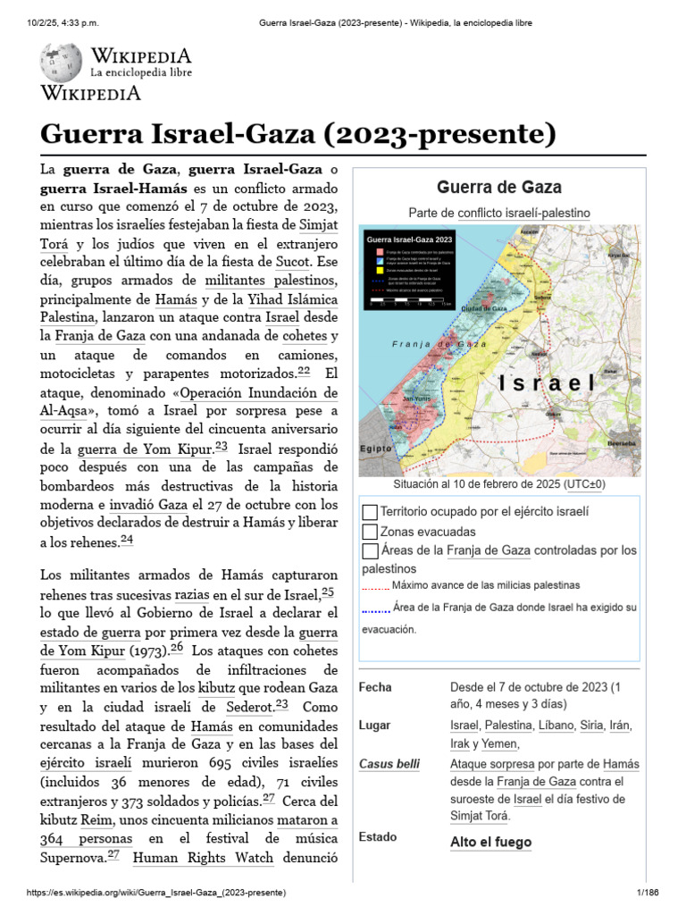 Guerra Israel-Gaza (2023-Presente) | PDF | Franja de Gaza | Israel