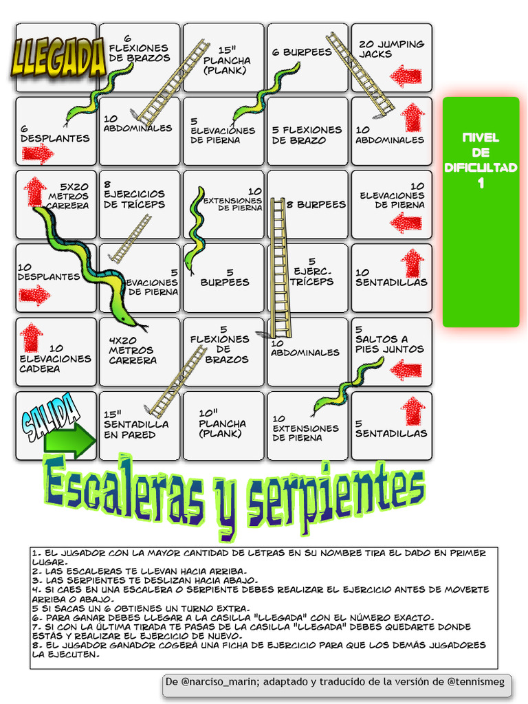 Serpientes y Escaleras Español | PDF