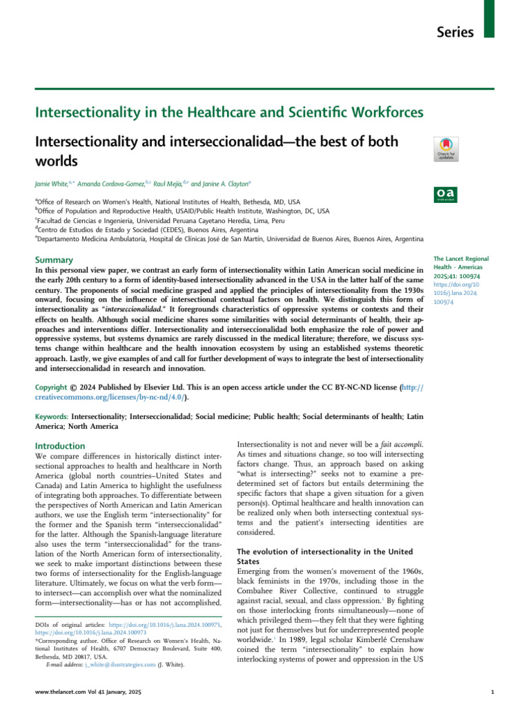 PIIS2667193X24003016 | PDF | Intersectionality