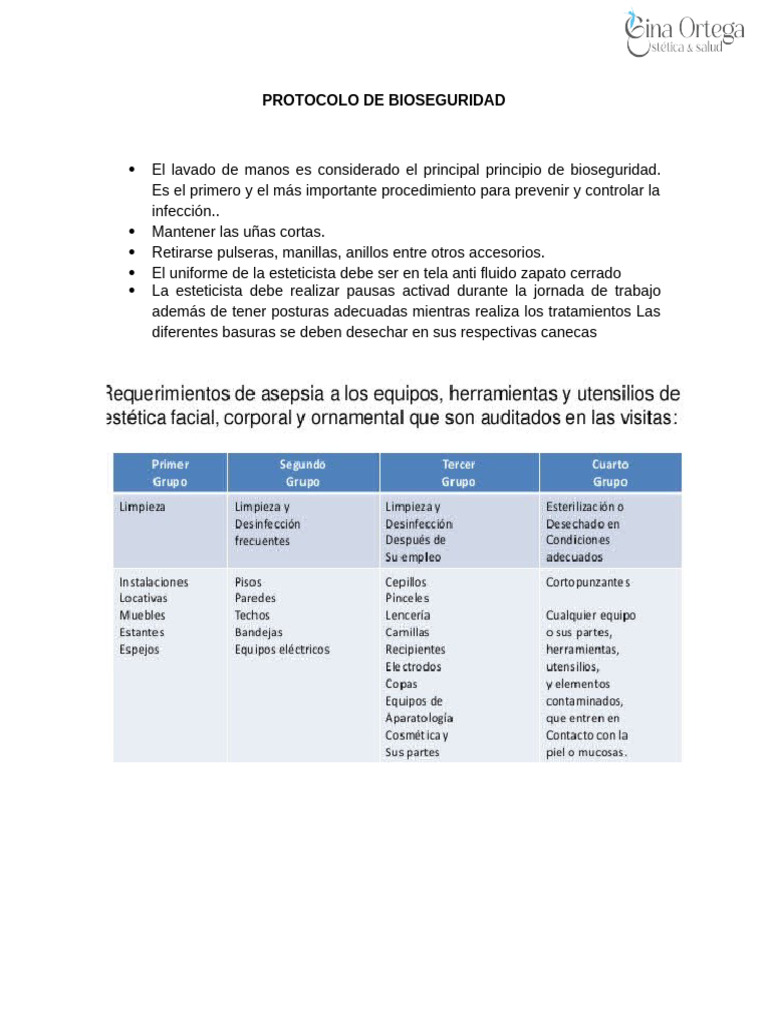 Protocolo de Bioseguridad | PDF | Esterilización (Microbiología ...