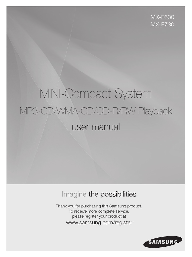 MINI-Compact System: MP3-CD/WMA-CD/CD-R/RW Playback | PDF | Compact ...