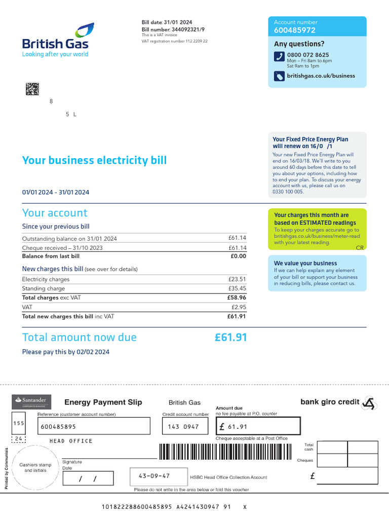 Gas Bill | PDF | Cheque | Debit Card