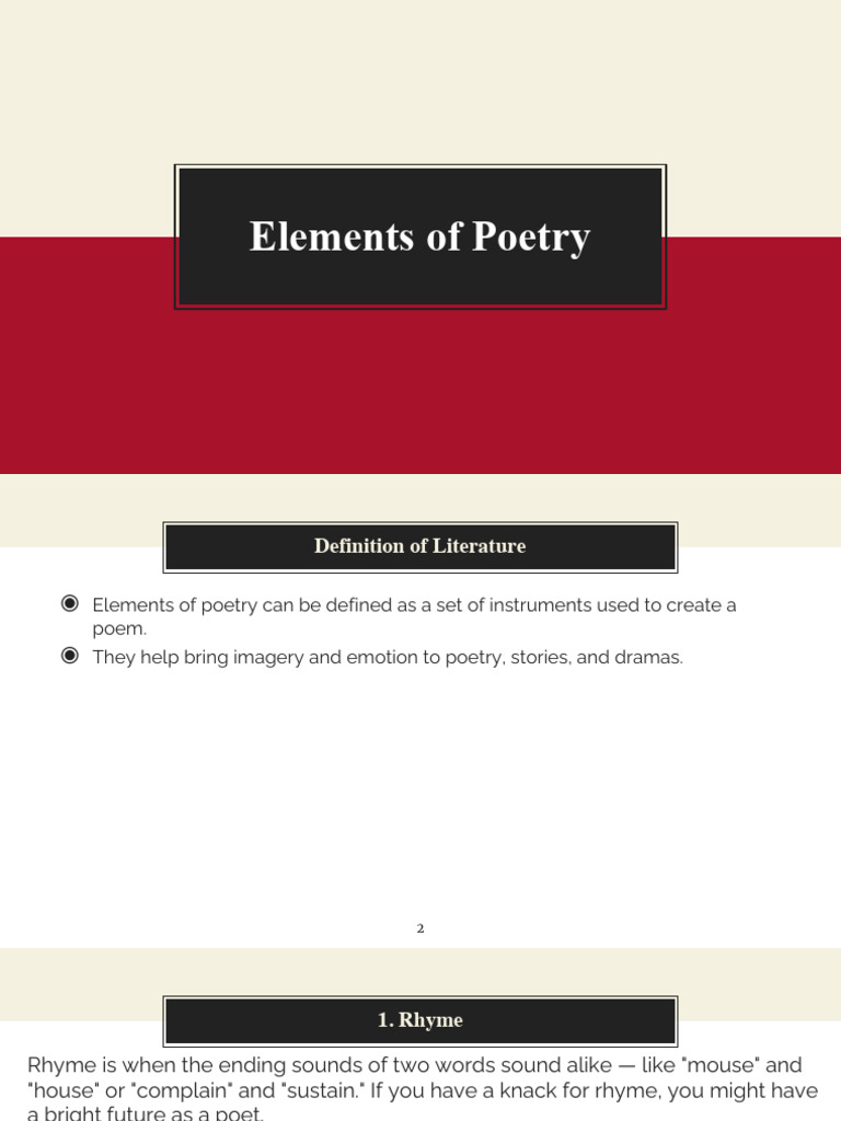 Elements of Poetry PDF | PDF | Metre (Poetry) | Poetry
