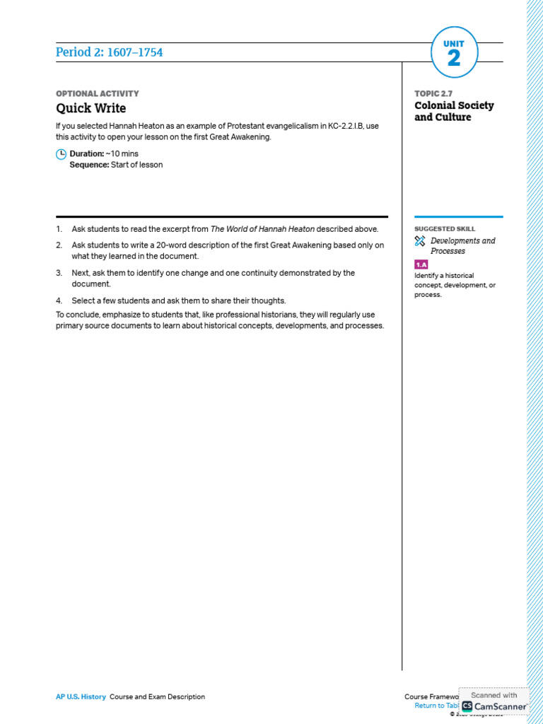 Apush Unit 2 | PDF | British Empire | Human Migration