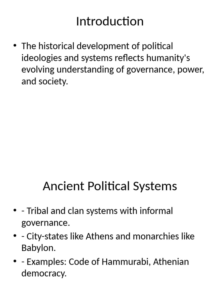 Evolution of Political Ideologies | PDF