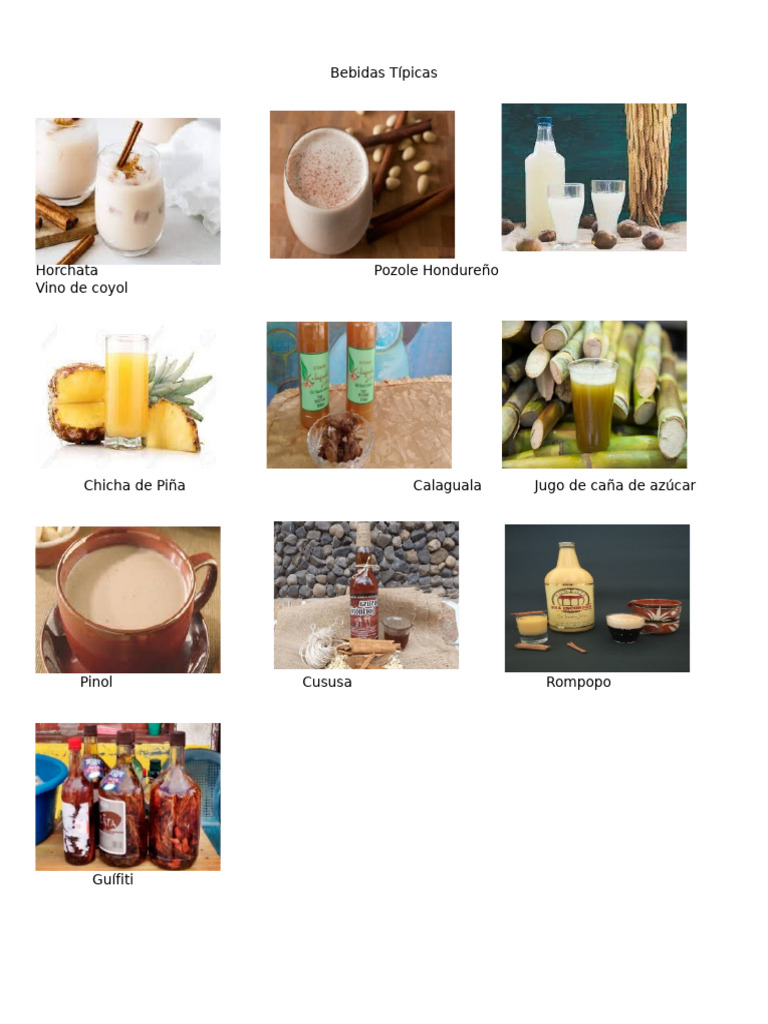 Bebidas Tipicas Honduras | PDF