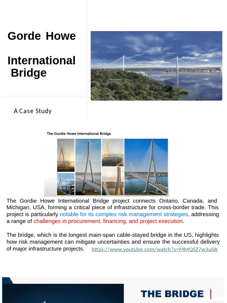 Gordie Howe Bridge Risk Management Insights | PDF | Risk Management ...