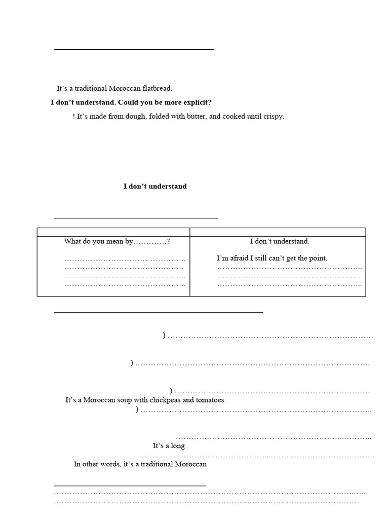 Clarification and Understanding Exercises | PDF