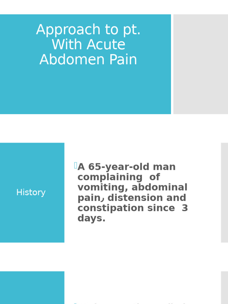 CBL surg.App to pt with Acute Abdominal pain. | PDF