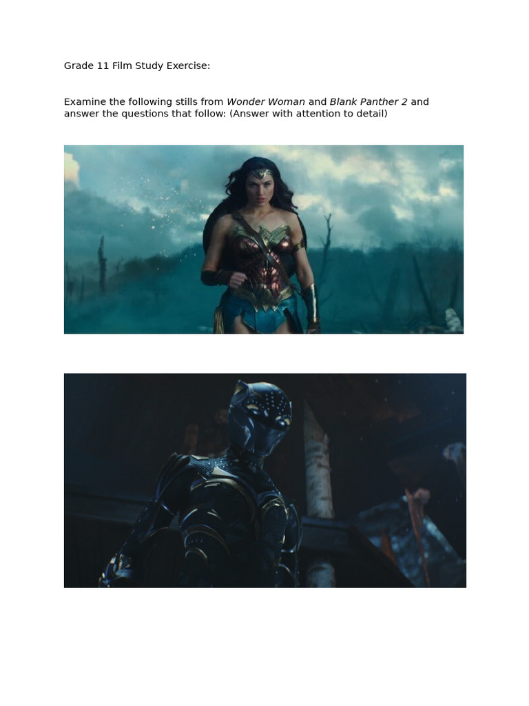 Comparative Film Study Exercise | PDF