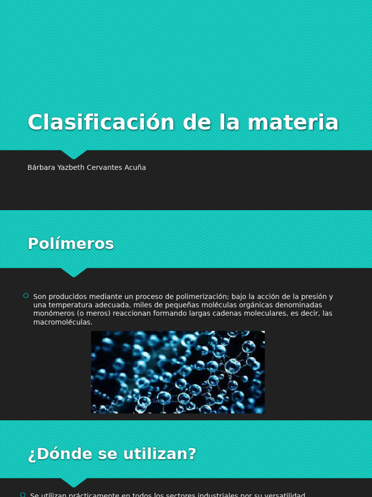 Clasificación de La Materia | PDF | Material compuesto | Aleación