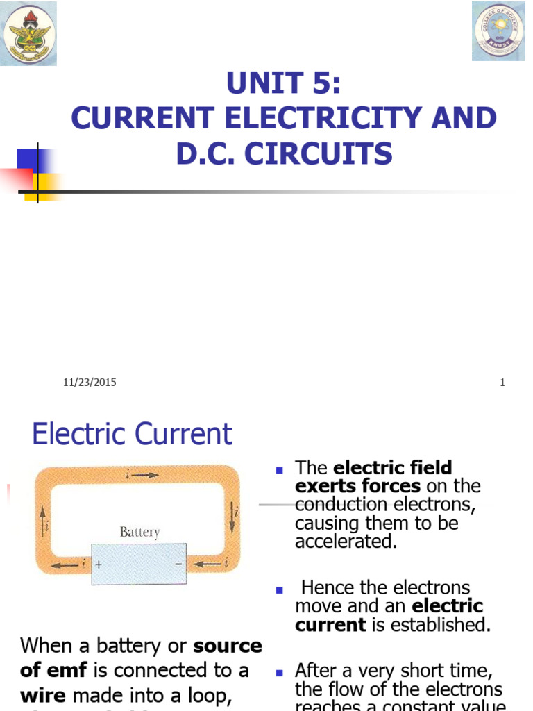 UNIT 5 Current Electricity and DC Circuits1 | PDF | Electric Current | Physical Phenomena