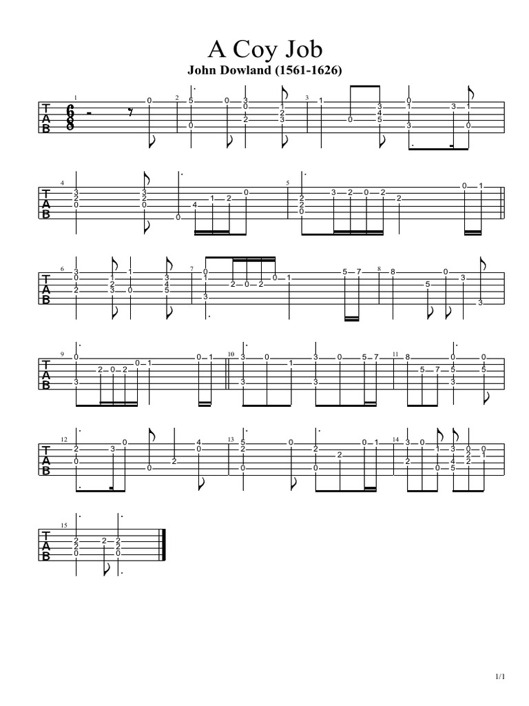 Dowland-A Coy Job | PDF