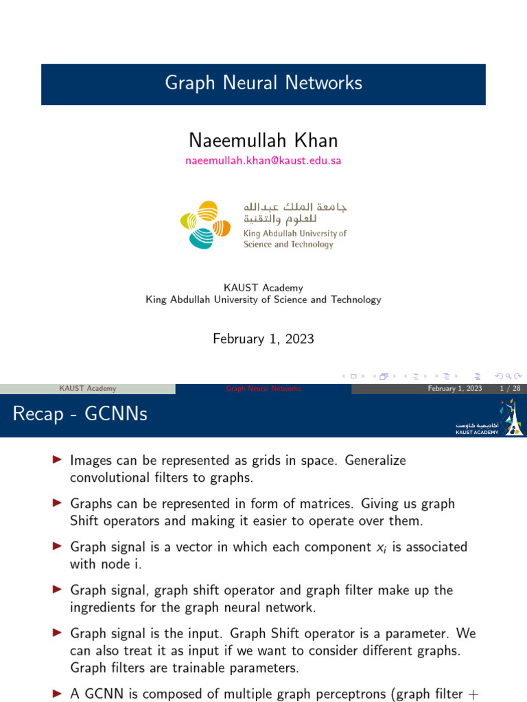 Graph Neural Networks Part 2 | PDF | Matrix (Mathematics) | Artificial Intelligence