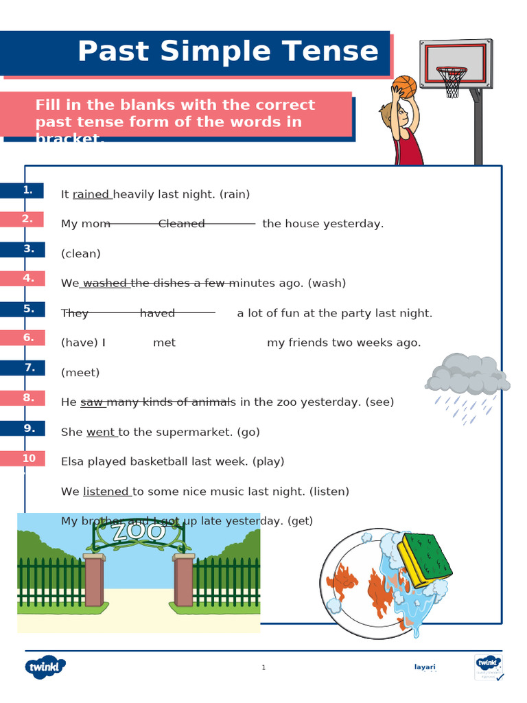My Bi 1647061090 Past Simple Tense Worksheet - Ver - 1 | PDF
