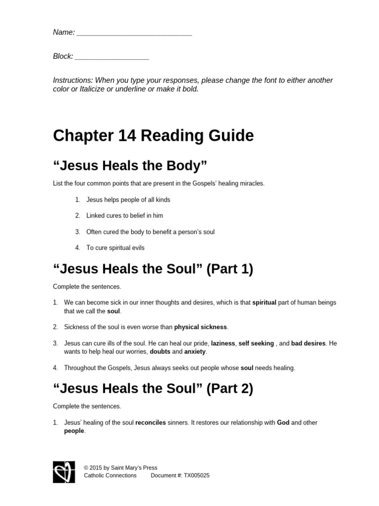 Chapter 14 - Reading - Guide | PDF