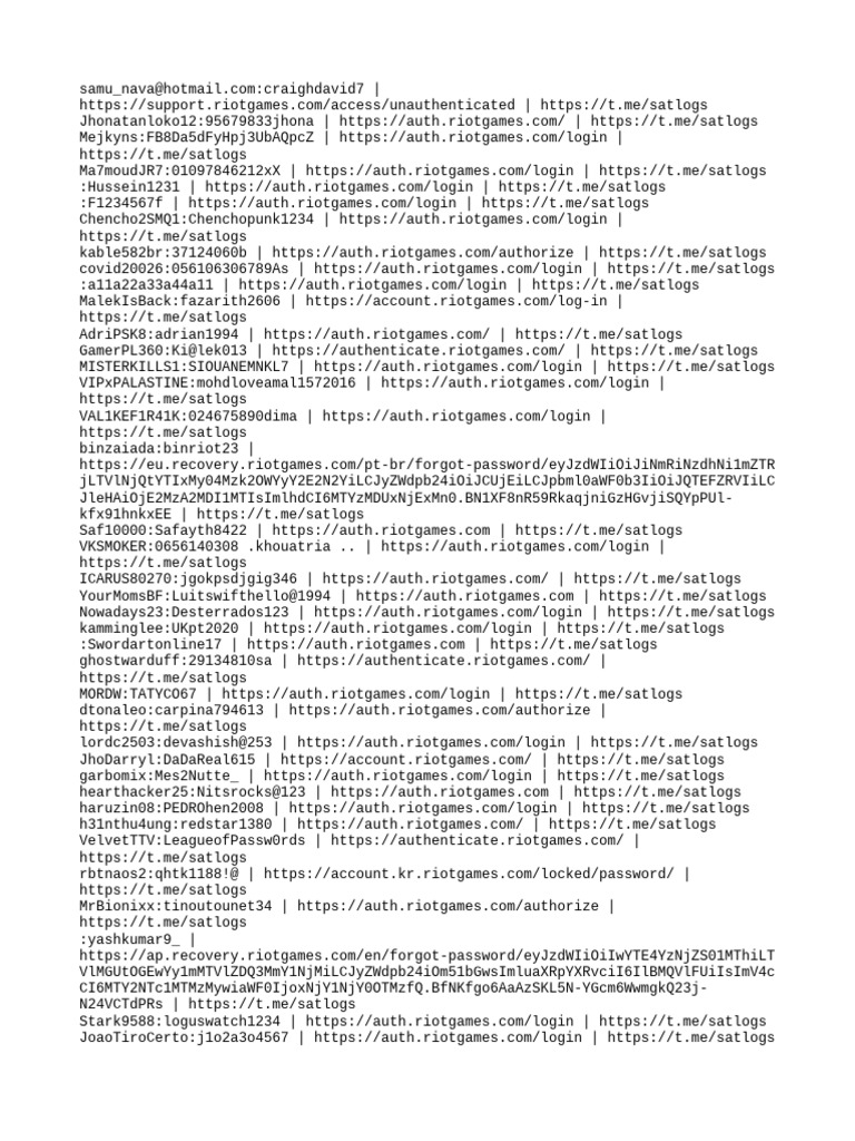 Banorant Account Credentials List | PDF
