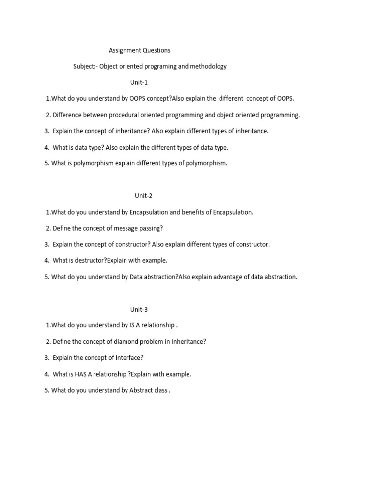 Assignment of Oopm | PDF