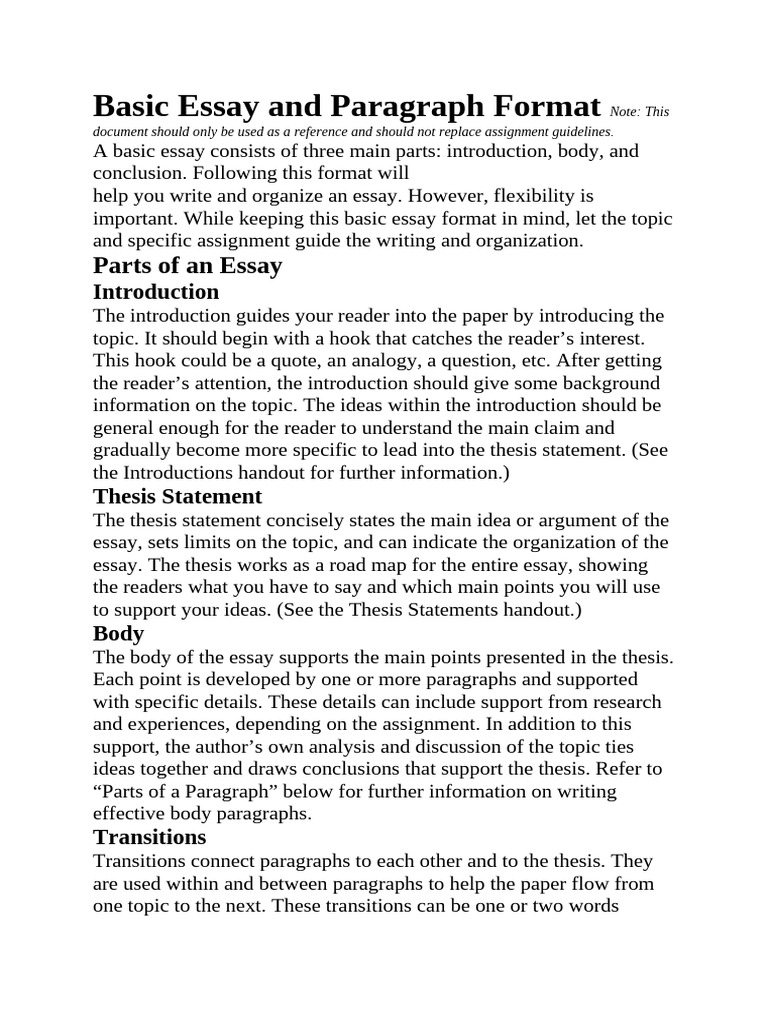 Essay Structure: Introduction to Conclusion | PDF | Essays | Citation