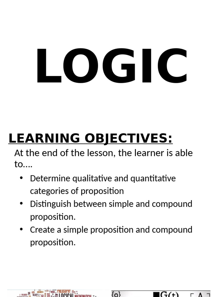 17 Logic and Propositions | PDF | Logic | Proposition