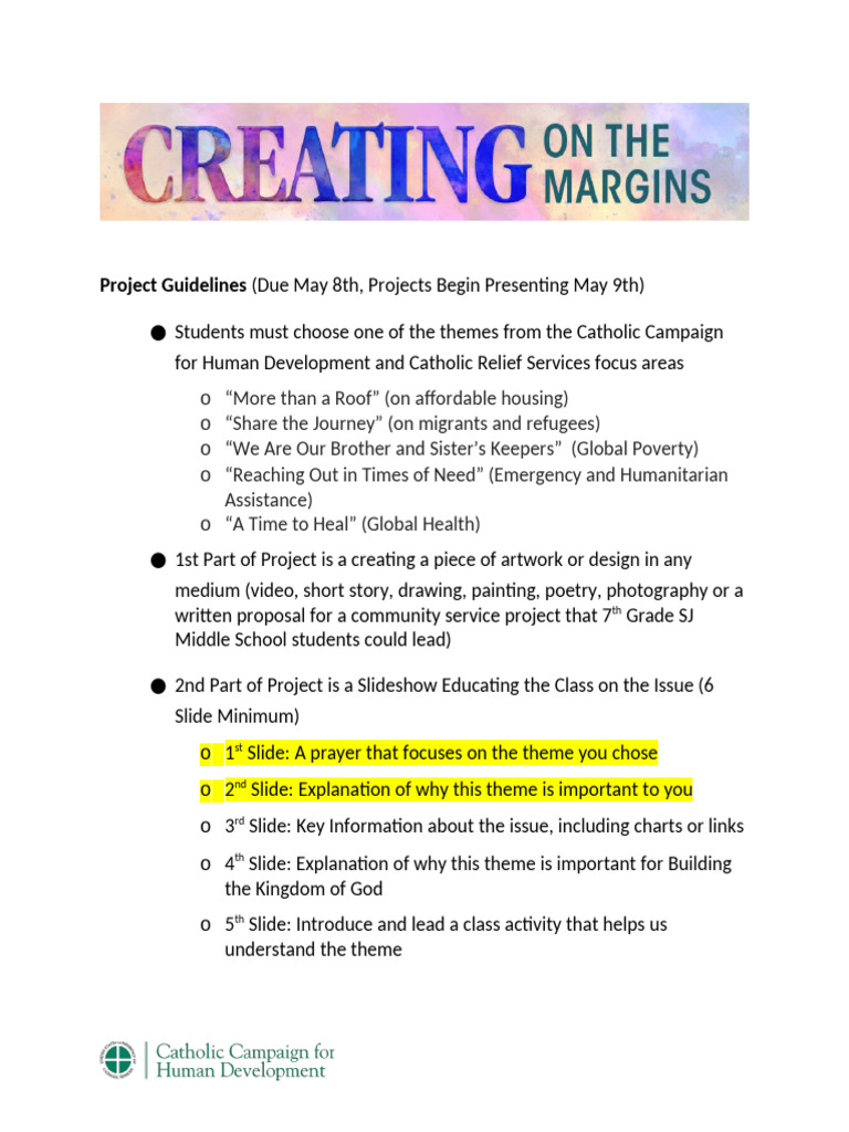 COTM-Project 7th Grade | PDF