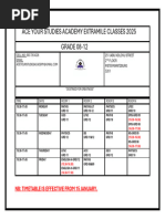 Matric Rewrite Timetable 2025 | PDF