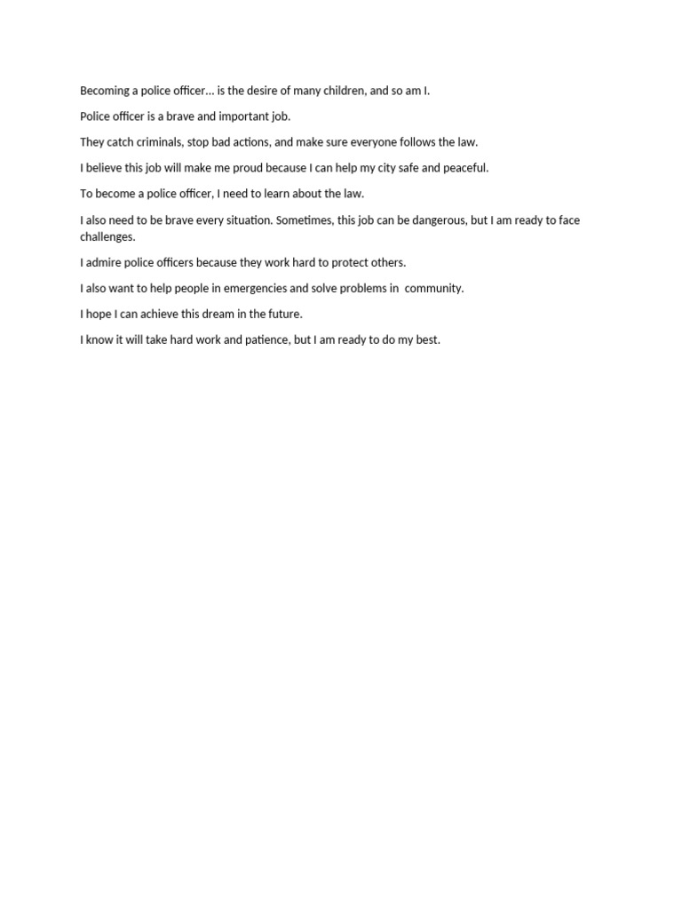 Becoming A Police Officer | PDF