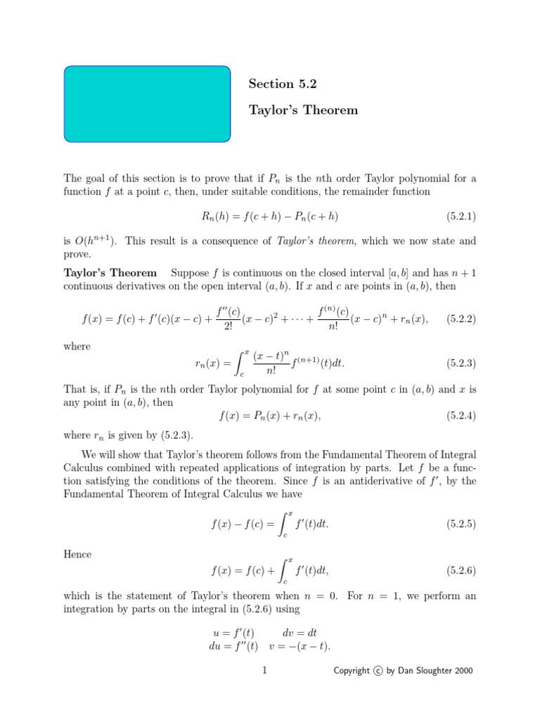 Sec 52 | PDF | Integral | Mathematical Analysis