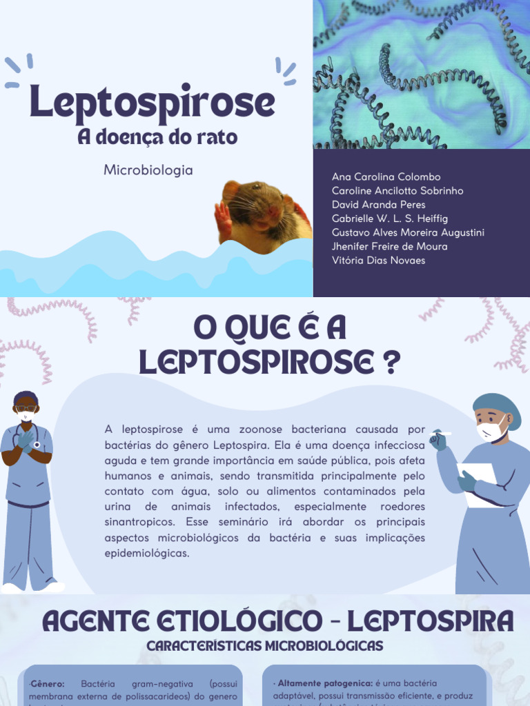 Trabalho da leptospirose | PDF | Especialidades médicas | Biologia