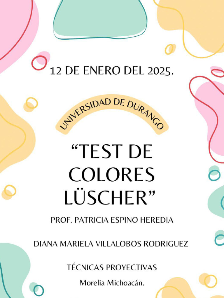 Test de Los Colores | PDF | Color | Sicología