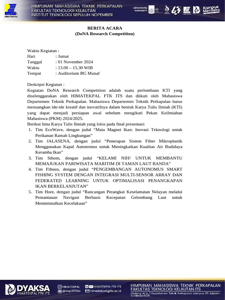 Berita Acara DRC | PDF