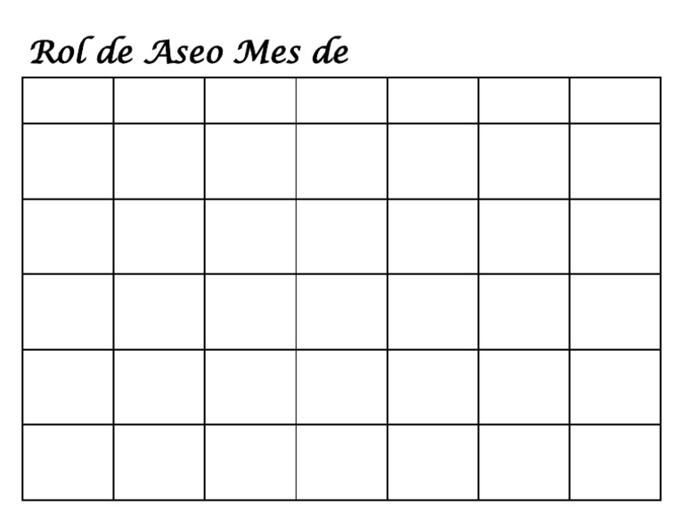 ROL DE ASEO (1) | PDF