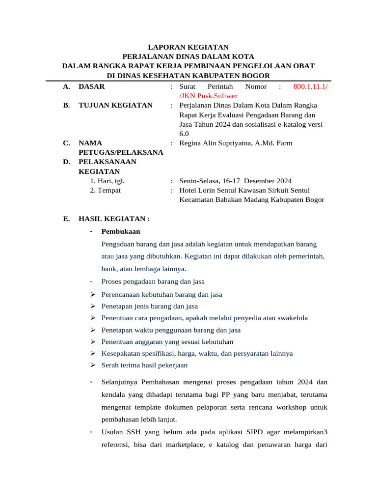 Laporan Rapat PP | PDF