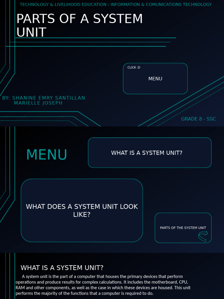 Parts of a Computer System Unit | PDF | Network Interface Controller ...