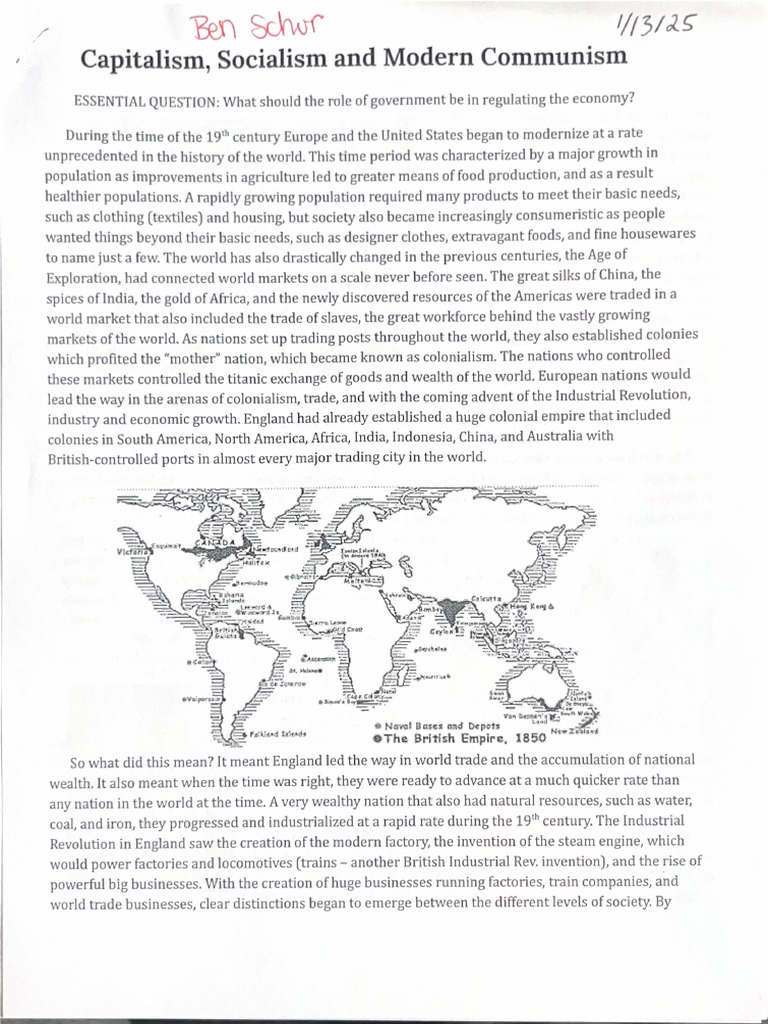 Capitalism, Socialism and Modern Communism | PDF