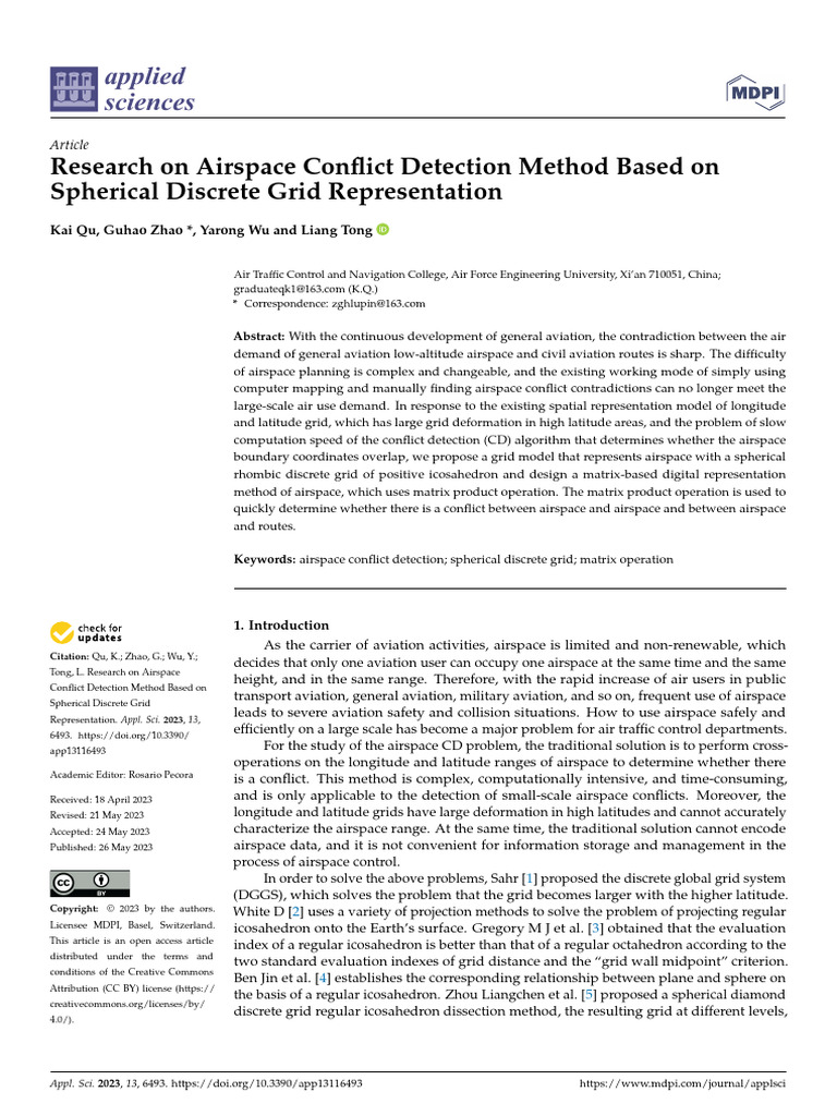 Research On Airspace Conflict Detection Method Bas | PDF | Latitude | Sphere