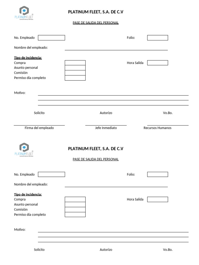 Pase de Salida | PDF