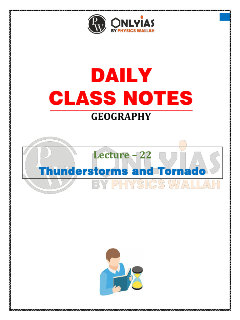 Thunderstorm & Tornado 22 - Daily Class Notes | PDF | Thunderstorm | Cloud