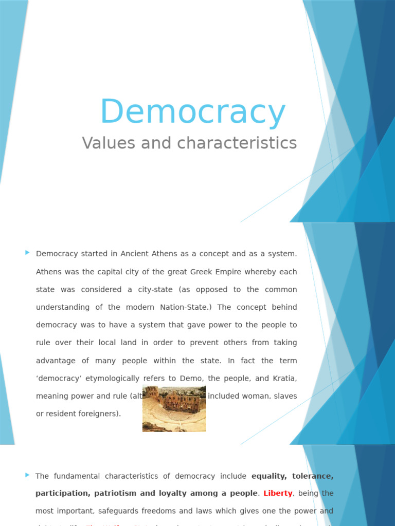 6 Democracy and Values - Pillars and Characteristics | PDF | Democracy ...