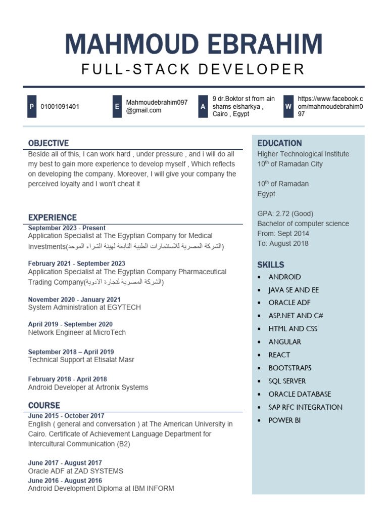 mahmoud ebrahim | PDF | Computer Programming | Software