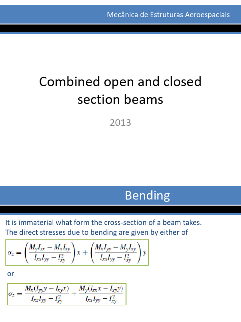 Open vs Closed Section Beams Analysis | PDF