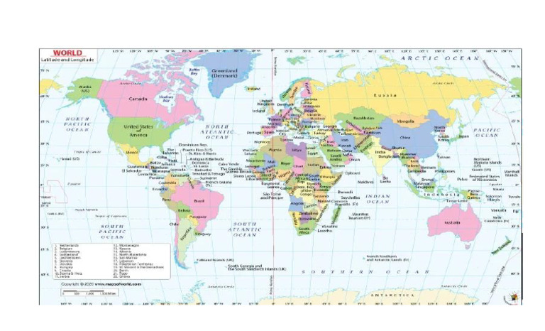 Mapa coordenadas geograficas | PDF