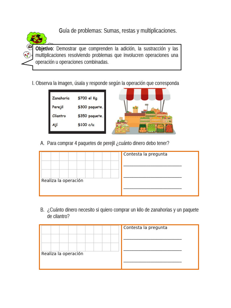 Problemas de Sumas y Restas Matemáticas | PDF