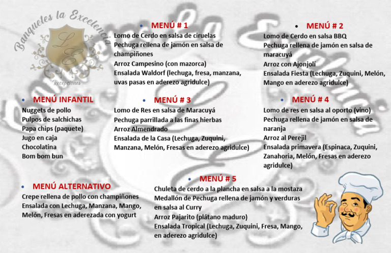 Menús variados con opciones saludables | PDF