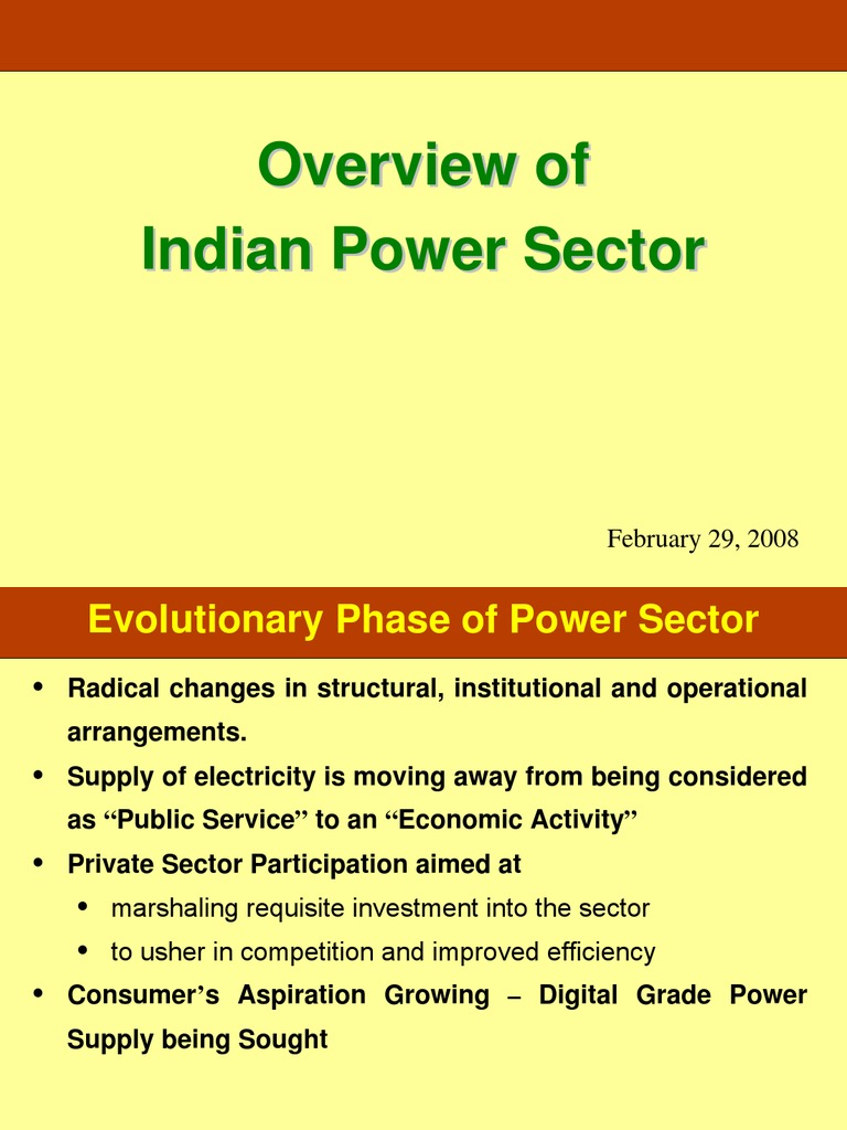 Overview of Indian Power Sector | PDF