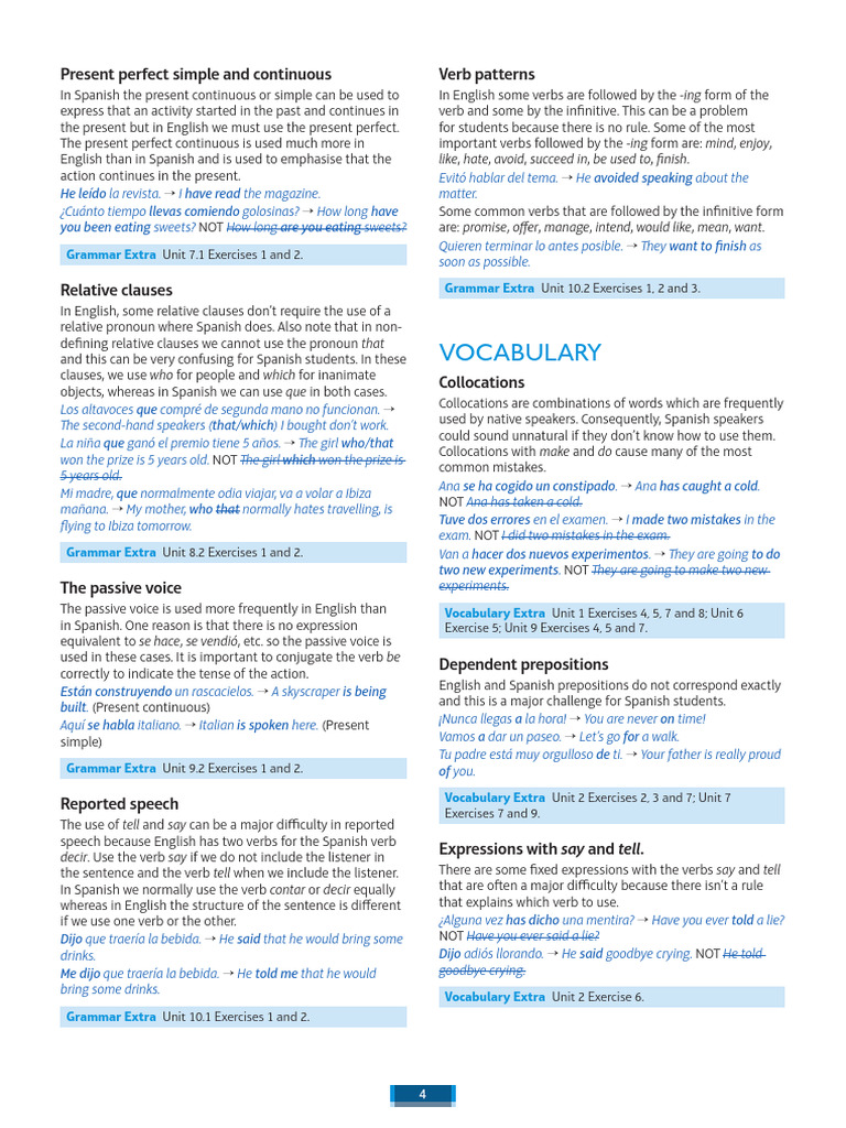 Common Errors Spanish Speakers_2 | PDF | English Language | Spanish ...