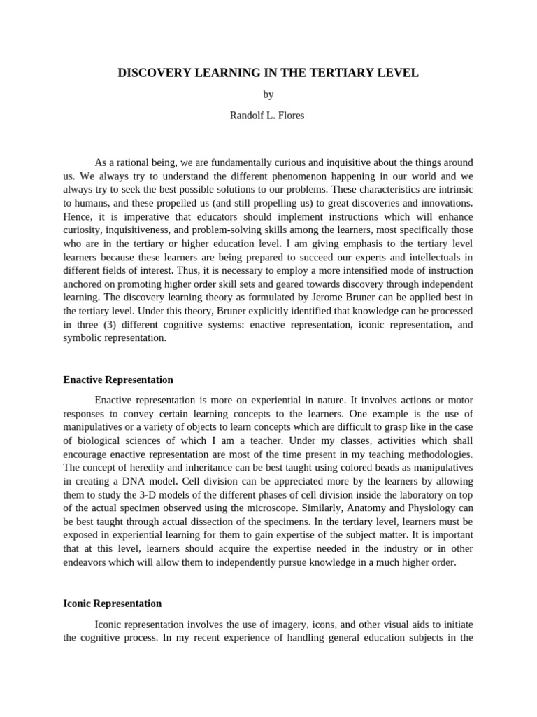 Flores - Best Learning Theory | PDF | Learning | Learning Theory ...