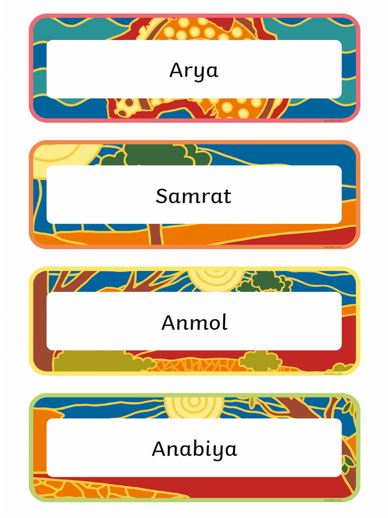 T H 210 Editable Aboriginal Style Border Labels - Ver - 5 | PDF