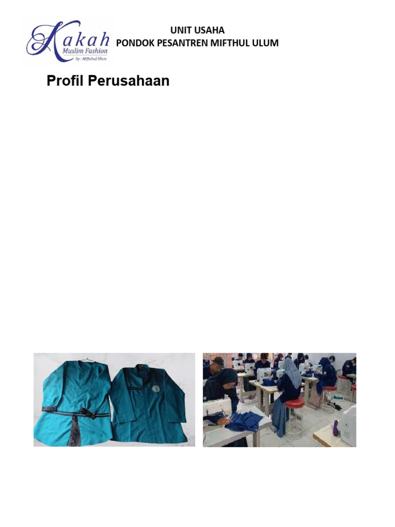 Profil Usaha Pesantren-miftahul Ulum | PDF