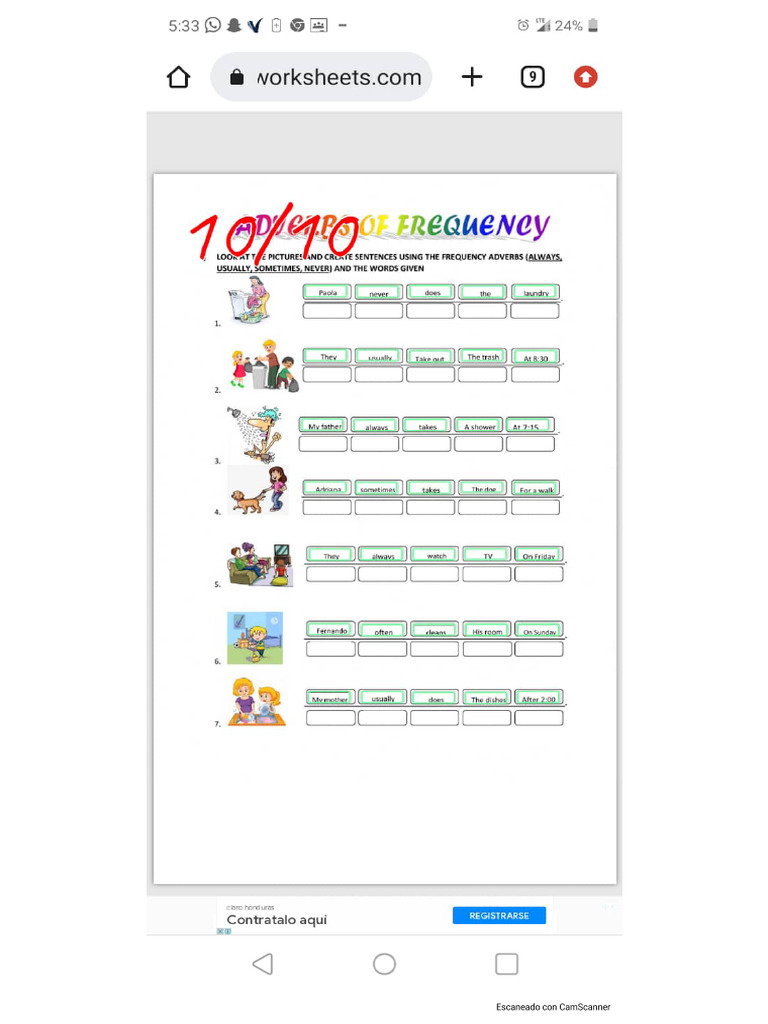 Simple Present-Frequency Adverbs | PDF